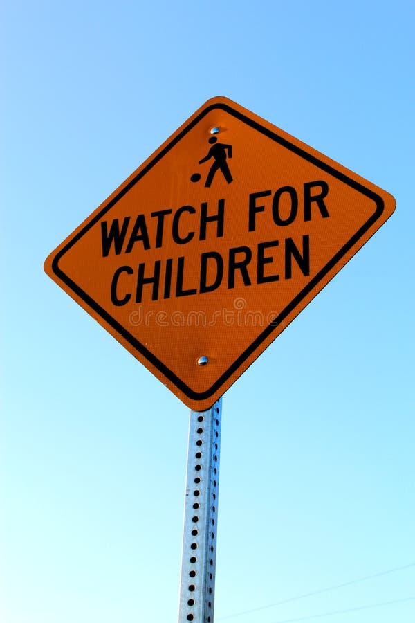 Watch for Children sign stock photo. Image of careful - 31675650
