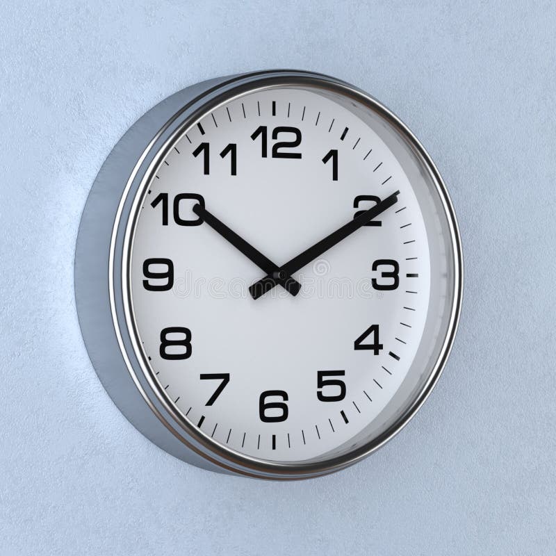 Watch or clock on the wall stock illustration. Illustration of alarm ...