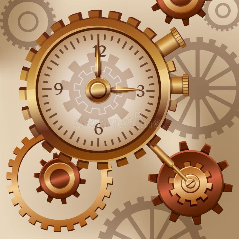 Pocket Watch Gears Vector