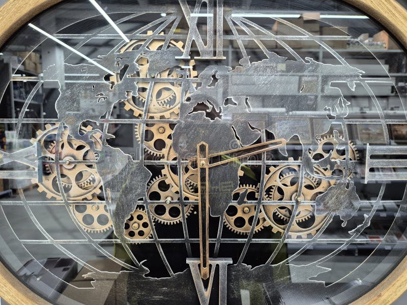 The Watch Design Combines a World Map with a Complex Gear Mechanism ...