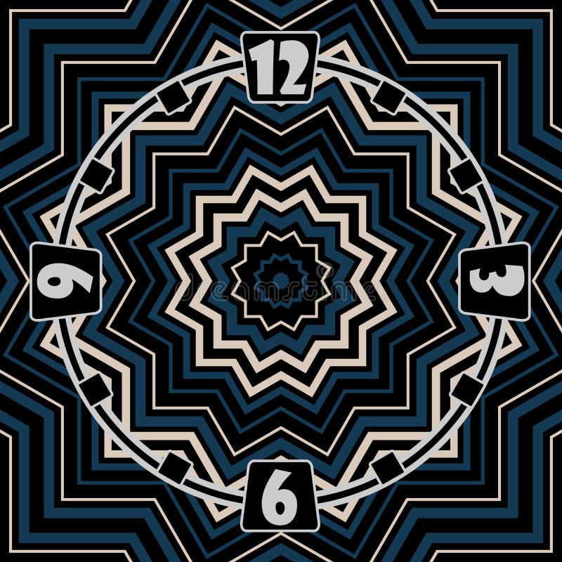 Watch with Dial Abstract Clocknumbers Stock Illustration - Illustration ...