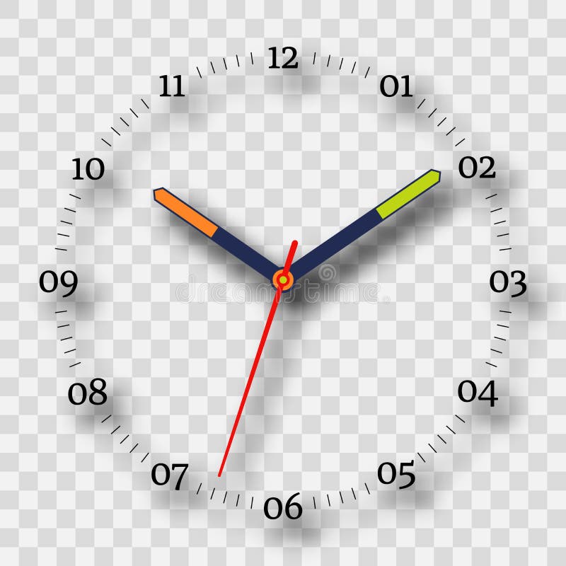 Watch Dial on a Transparent Background Stock Vector - Illustration of ...