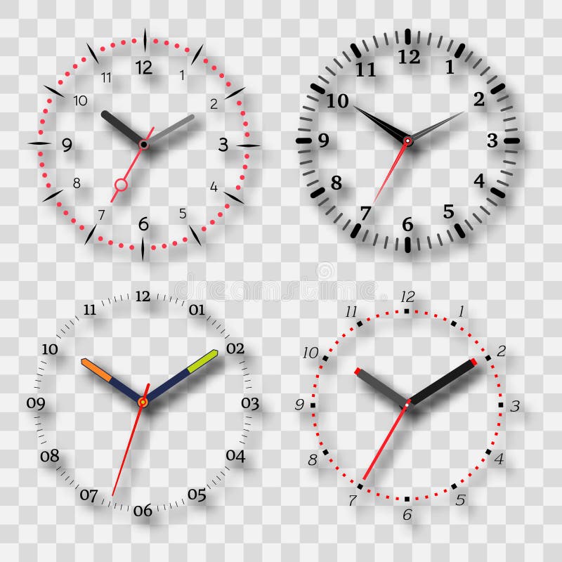 Watch Dial on a Transparent Background Stock Vector - Illustration of ...