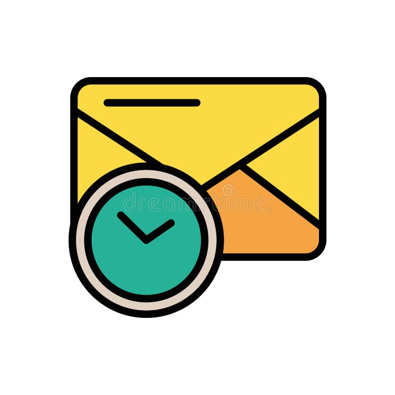 Watch with Envelope Mail Postal Service Stock Vector - Illustration of ...