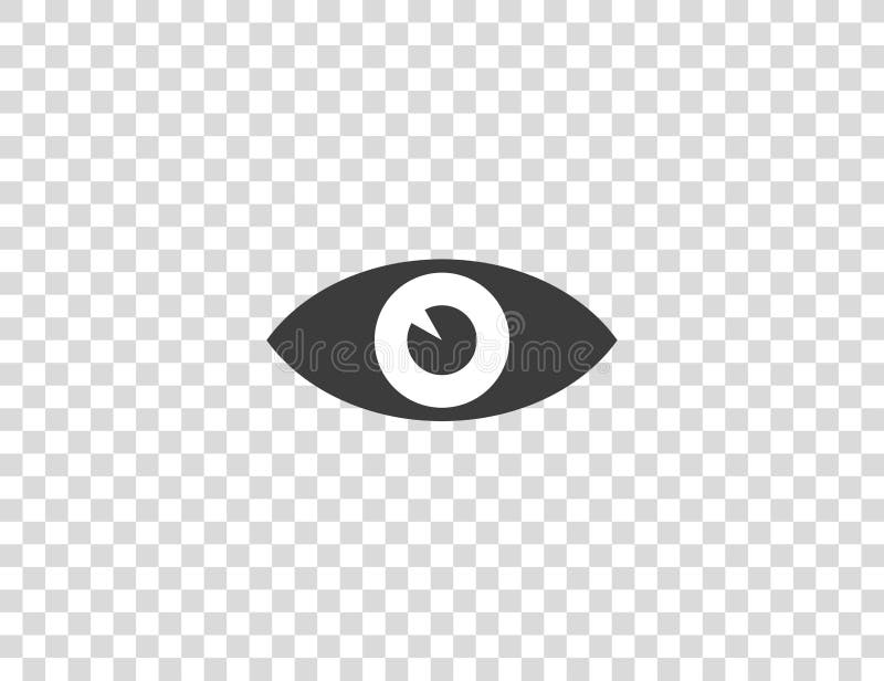 Watch, Eye Icon on Transparent Background. Vector Illustration, Flat ...