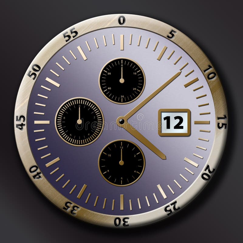 Watch Face Illustration stock vector. Illustration of hurry - 7434848
