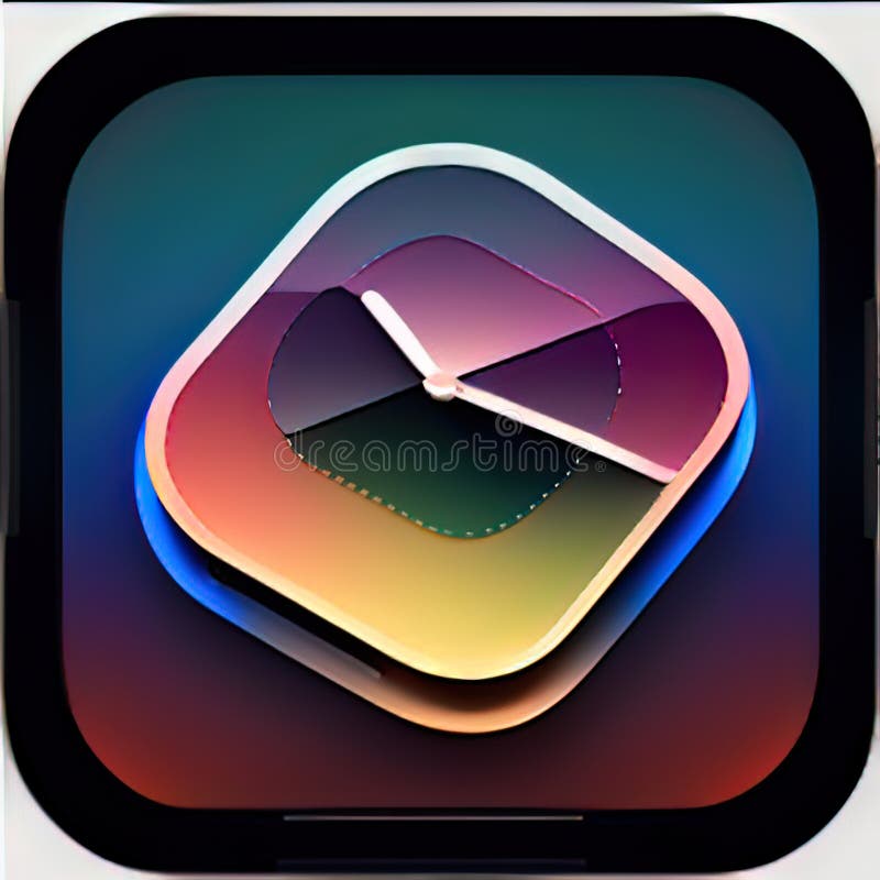 Watch Face Software App Icon. Generative AI. Stock Image - Image of ...