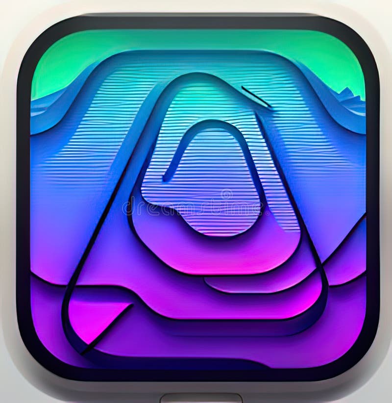 Watch Face Software App Icon. Generative AI. Stock Illustration ...