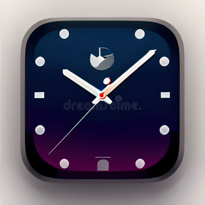 Watch Face Software App Style Icon. Generative AI. Stock Illustration ...