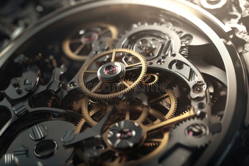 Watch Gears Concept. AI Generated Stock Illustration - Illustration of ...