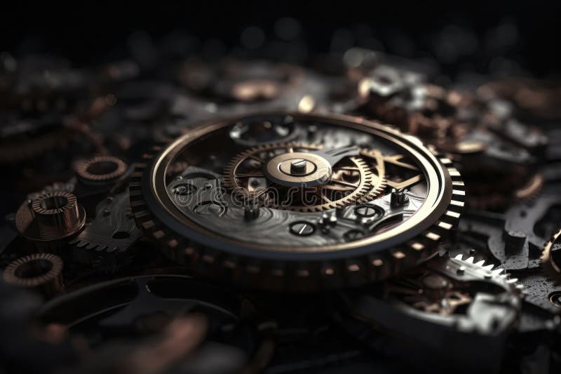 Watch Gears Concept. AI Generated Stock Illustration - Illustration of ...