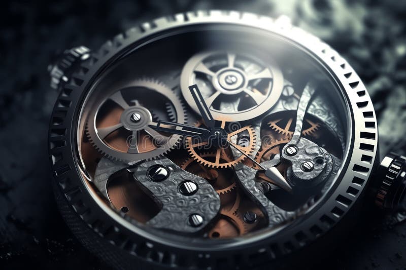 Watch Gears Concept. Generative AI Stock Illustration - Illustration of ...
