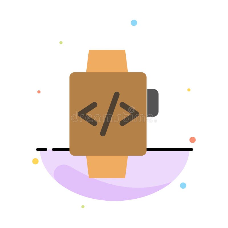 Watch, Hand Watch, Time Clock Abstract Flat Color Icon Template Stock ...