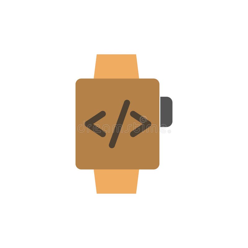 Watch, Hand Watch, Time Clock Flat Color Icon. Vector Icon Banner ...