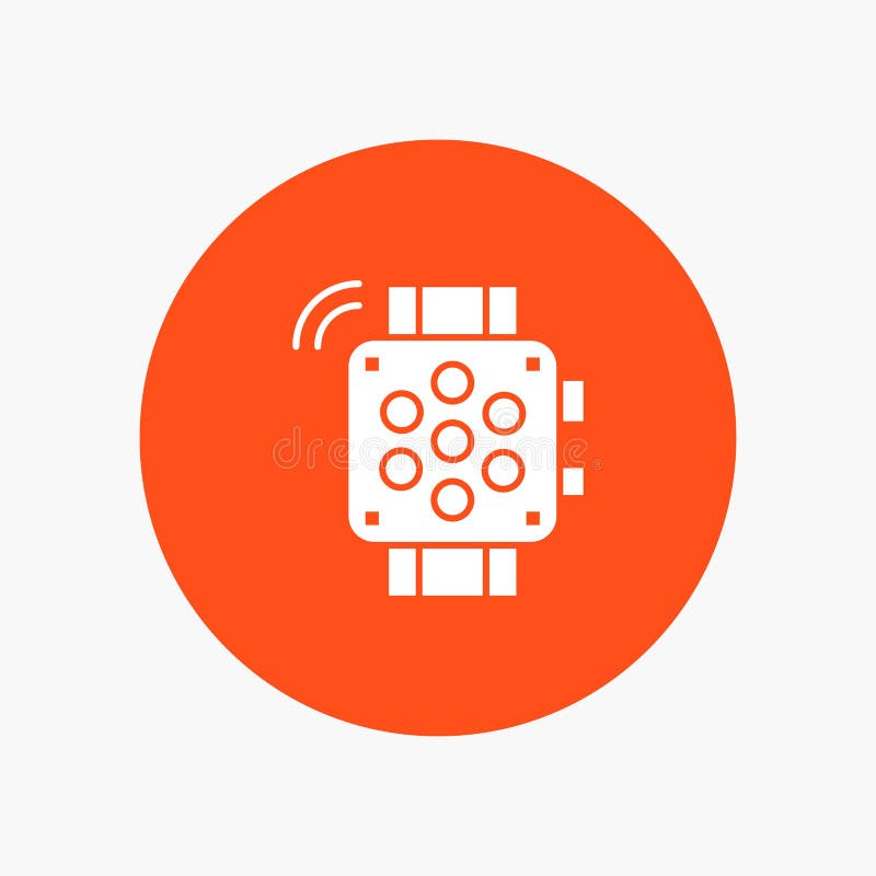 Watch, Hand Watch, Timer, Education White Glyph Icon Stock Vector ...