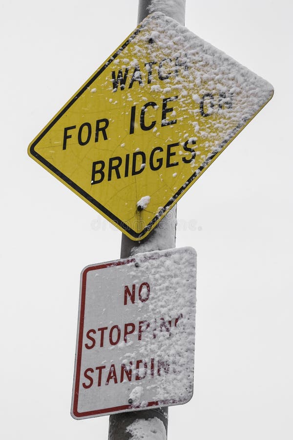Watch for ice sign. stock image. Image of background - 49808893