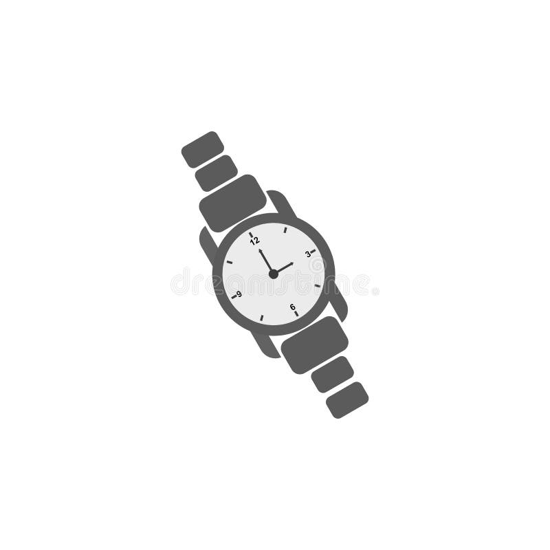 Watch Icon, a Watch in Black Stock Vector - Illustration of isolated ...