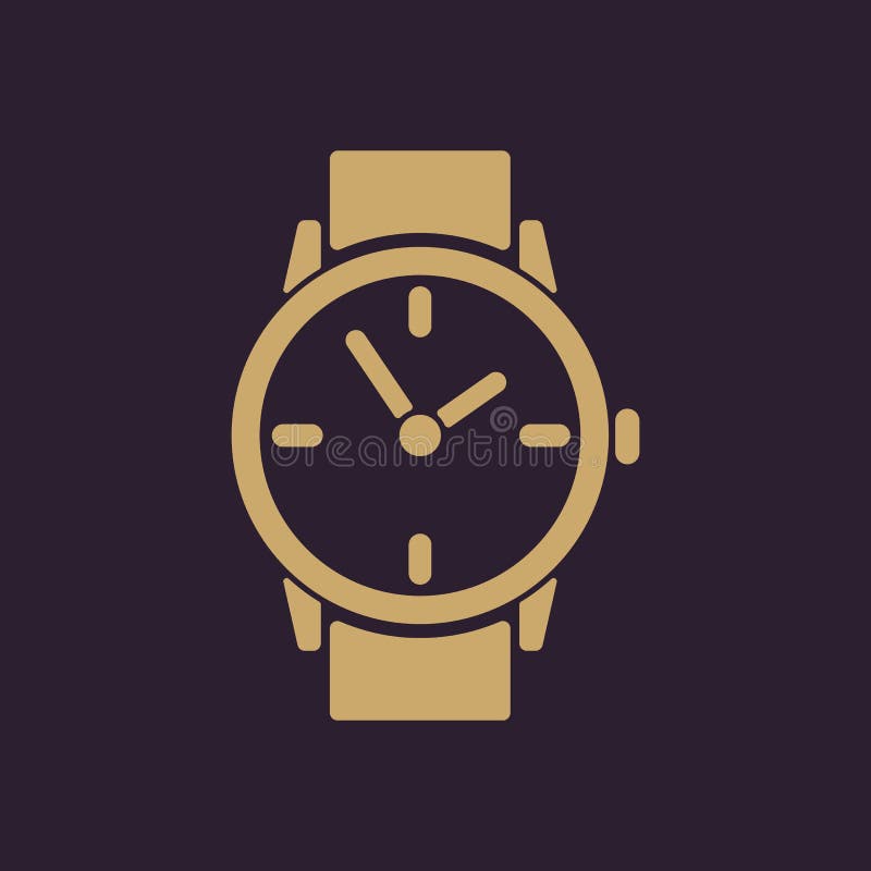 The Watch Icon. Clock and Wristwatch, Timer, Time, Stopwatch Symbol ...