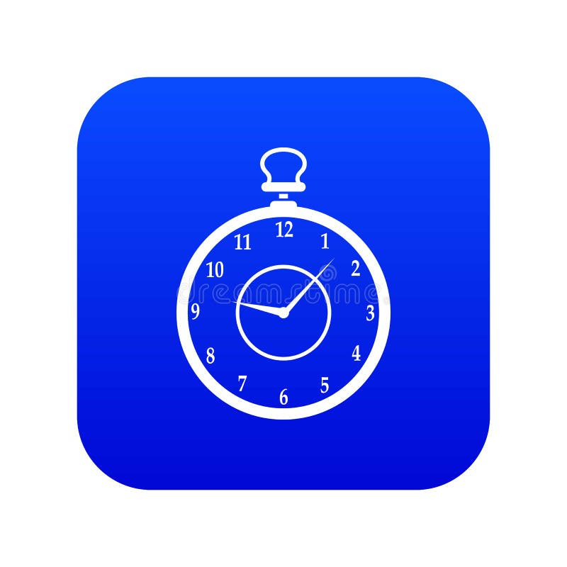 Watch icon digital blue stock vector. Illustration of business - 141041422