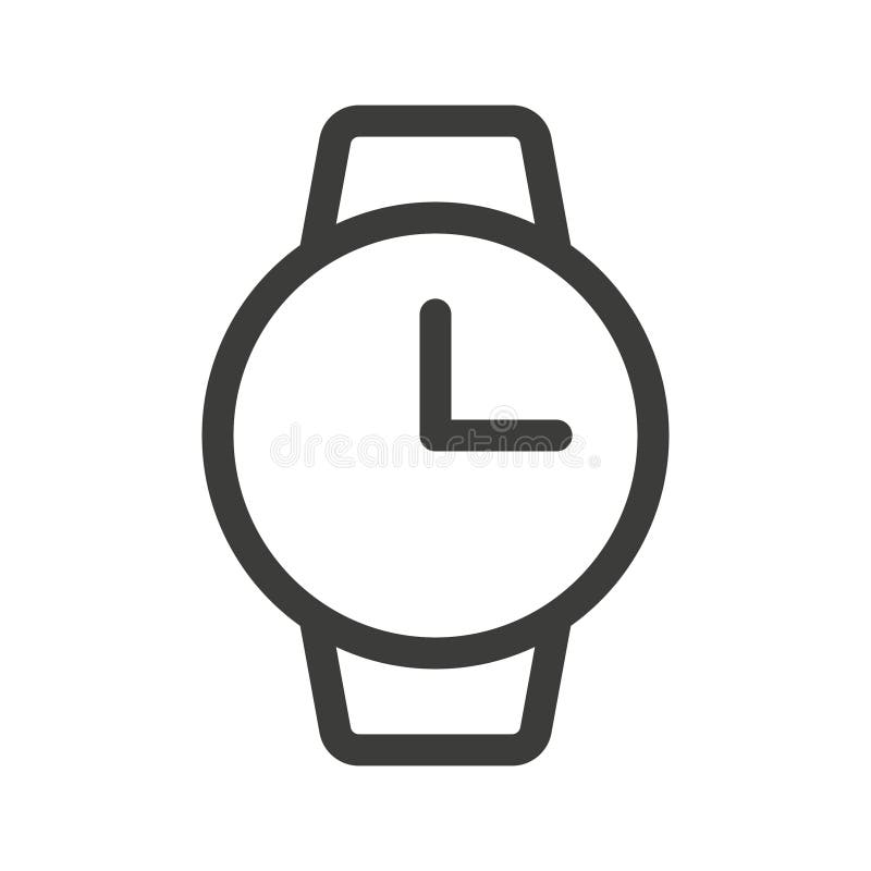 Watch Icon Simple Outline Vector Logo Stock Vector - Illustration of ...