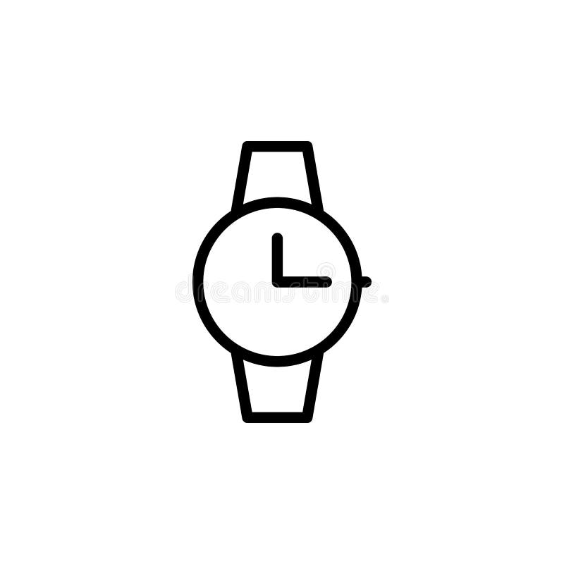 Watch Icon. Simple Thin Line, Outline Vector of Time Icons for UI and ...