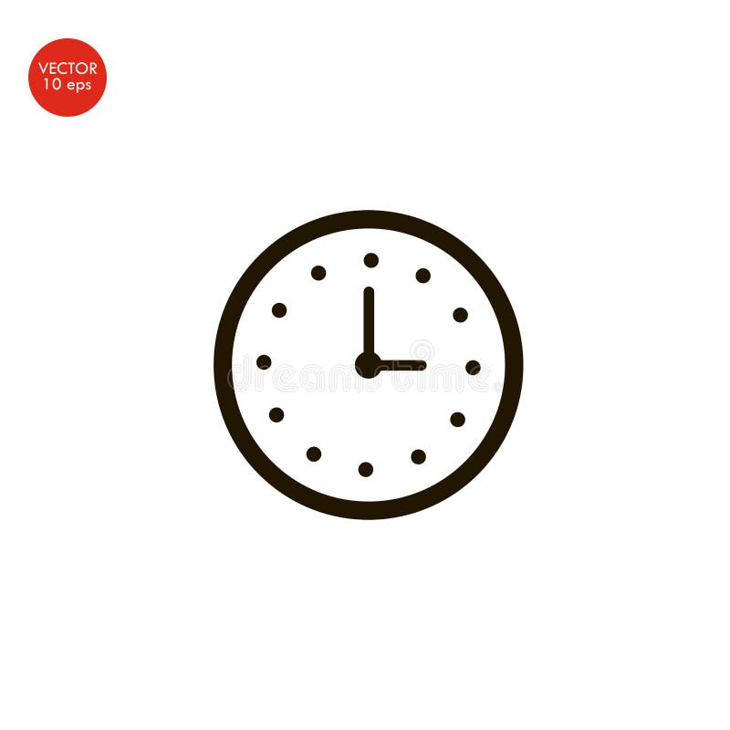 Watch Icon Vector. Simple Flat Symbol. Illustration Pictogram Stock ...