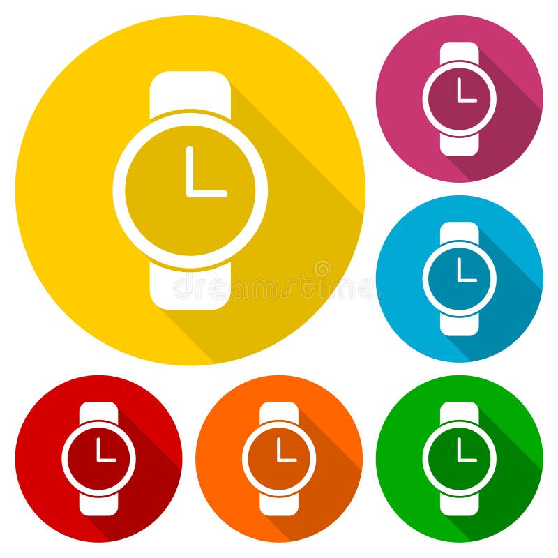 Watch icons set stock vector. Illustration of element - 96316149