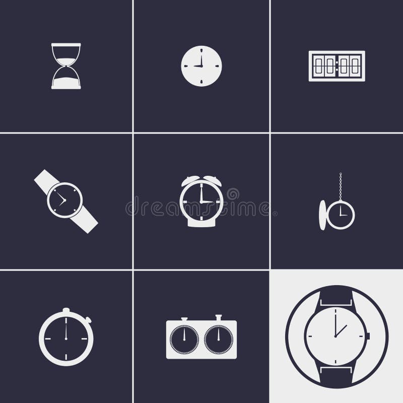 Watch icons stock illustration. Illustration of icon - 50043478