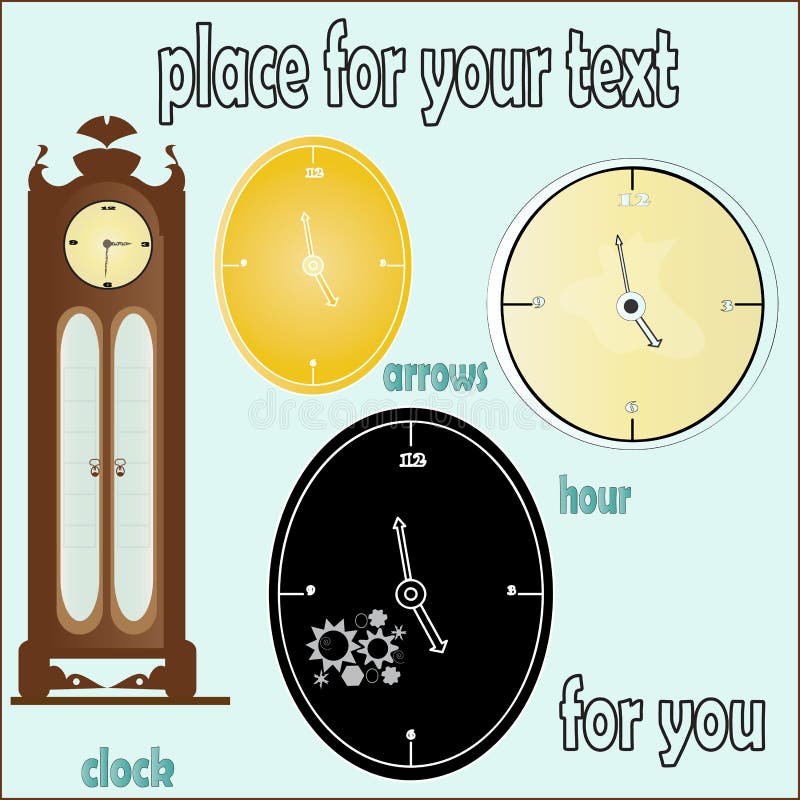 Watch on a Light Background Your Text Example Stock Illustration ...