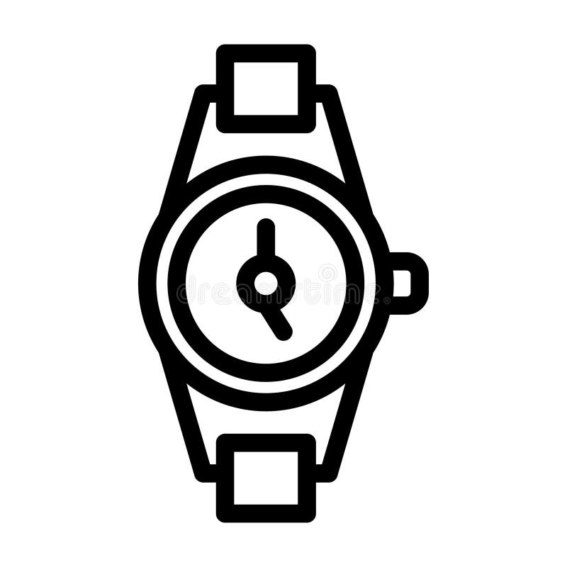 Watch Line Icon Illustration Vector Graphic Stock Vector - Illustration ...