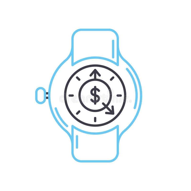 Watch Line Icon, Outline Symbol, Vector Illustration, Concept Sign ...