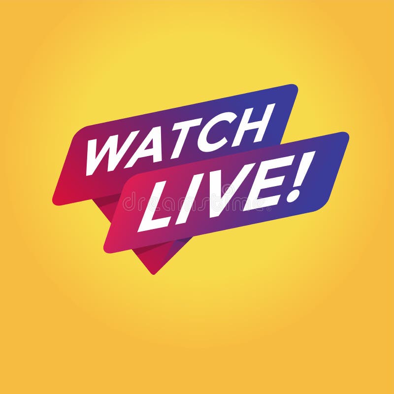 Watch live tag sign. stock vector. Illustration of sporting - 115934806