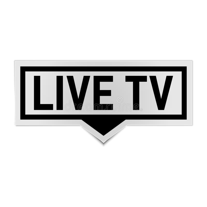 Watch Live TV Speech Bubble on White Background, Vector Illustration ...