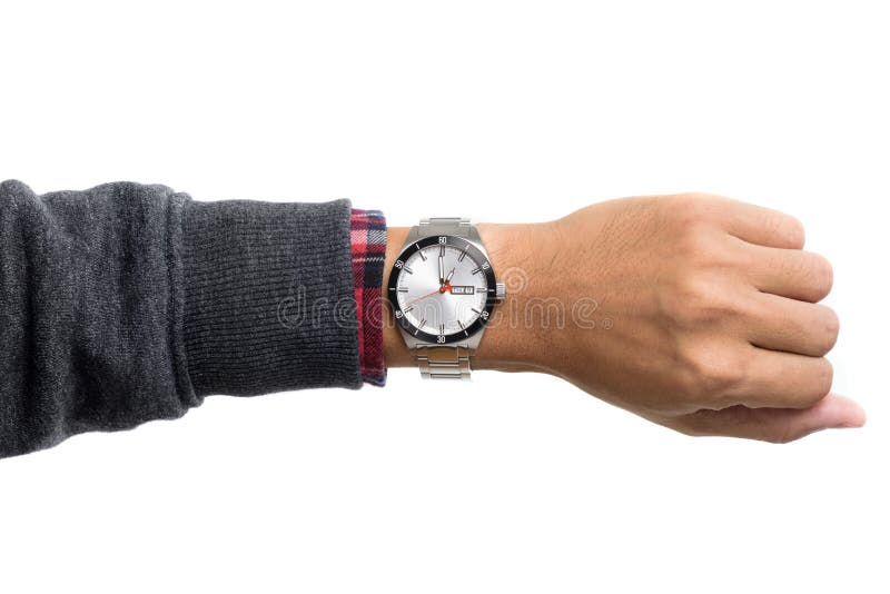 Watch on the wrist stock image. Image of minute, suit - 166630503