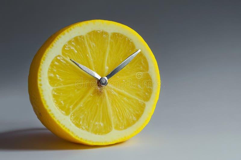 A Watch is Made of Lemon Slice. Generative AI. Stock Illustration ...