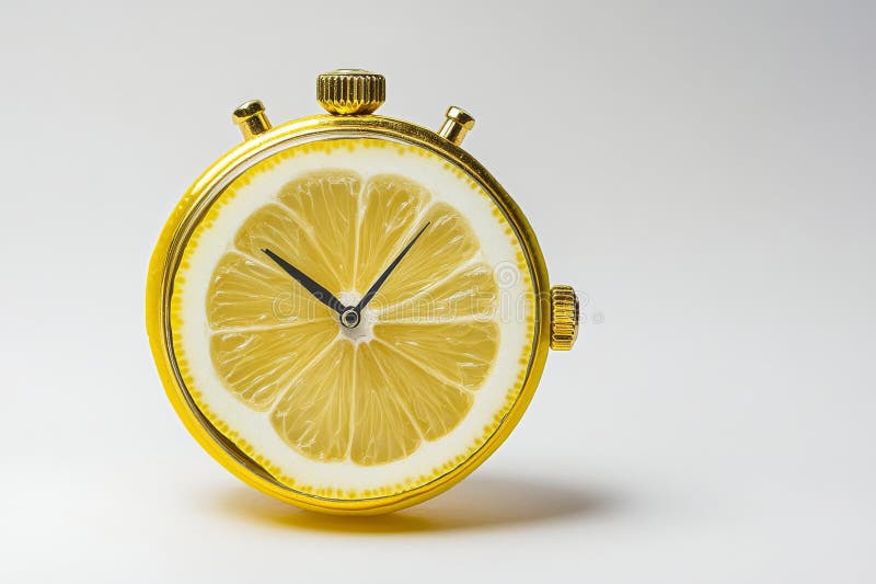 A Watch is Made of Lemon Slice. Generative AI. Stock Illustration ...