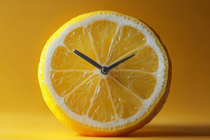 A Watch is Made of Lemon Slice. Generative AI. Stock Illustration ...