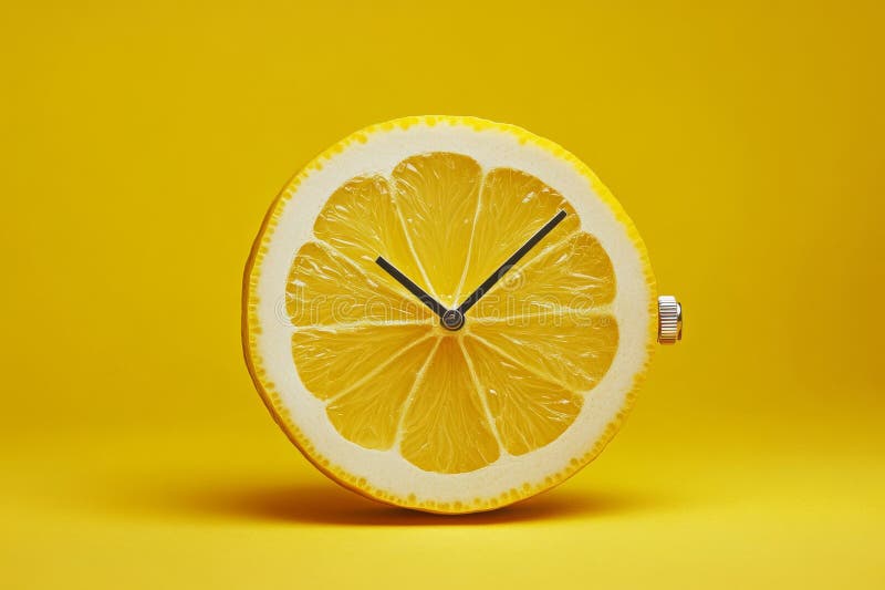 A Watch is Made of Lemon Slice. Generative AI. Stock Illustration ...
