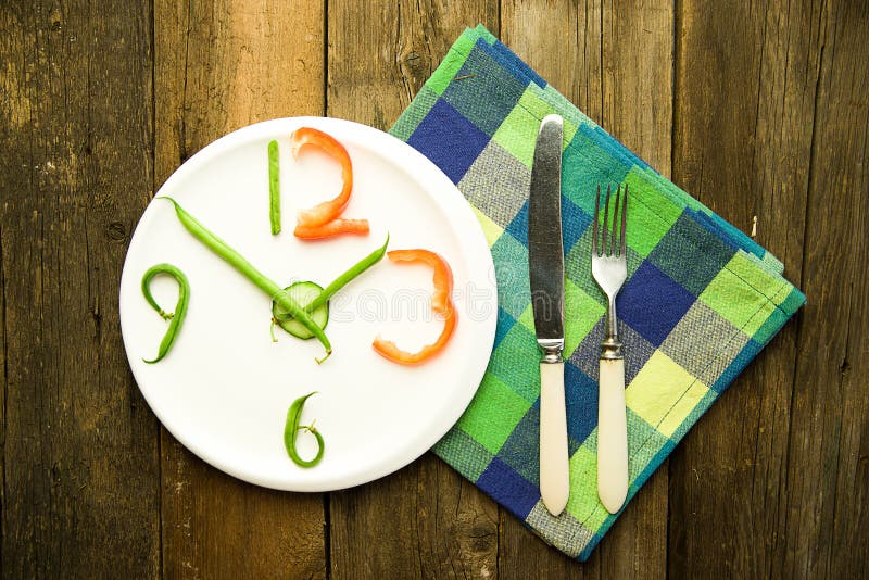 Watch Made from Vegetables are on the Plate Stock Image - Image of ...