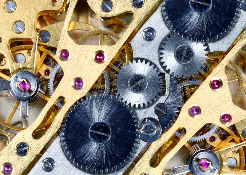Watch mechanism stock photo. Image of dial, gears, escapement - 22320826