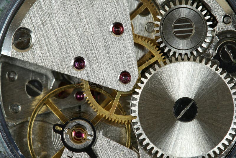 Watch mechanism stock photo. Image of dial, gears, escapement - 22320826