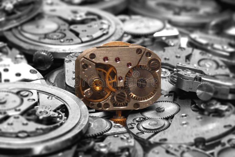 Watch mechanism stock image. Image of accuracy, springs - 4384491