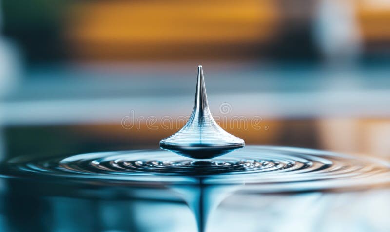 Watch the Mesmerizing Dance of a Spinning Top Creating Circular Ripples ...