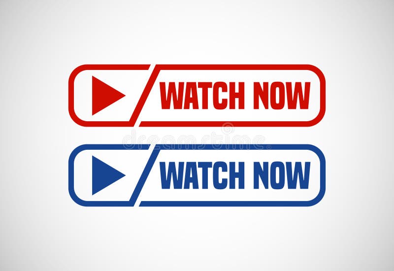 Watch Now Button. Watch Now Banner Sign Stock Vector - Illustration of ...