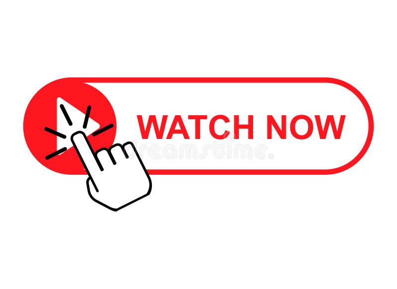 Watch Now Icon, Website Online Button Player Symbol, Play Video Vector ...