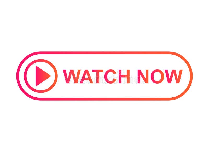 Watch Now Icon, Website Online Button Player Symbol, Play Video Vector ...