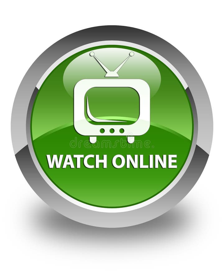 Watch Online Glossy Soft Green Round Button Stock Illustration ...