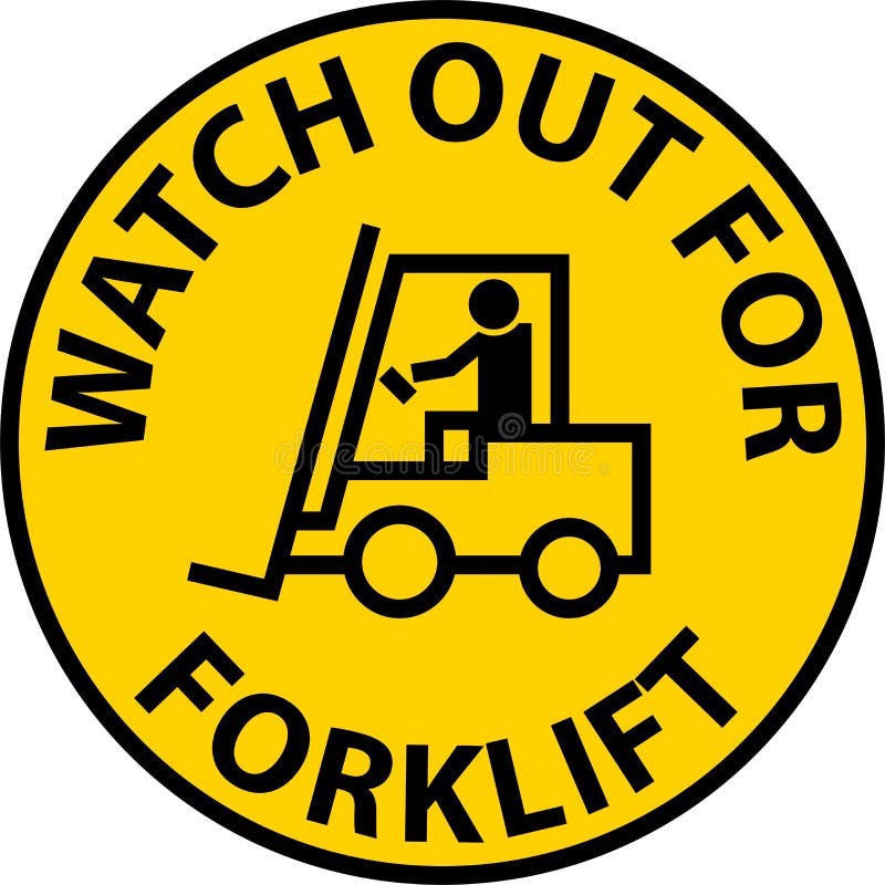 Watch Out for Forklift Sign on White Background Stock Vector ...