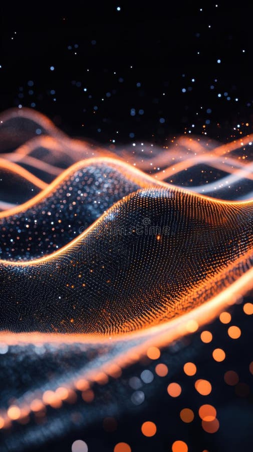 Watch Particles Flow and Create Mesmerizing Waves Stock Illustration ...