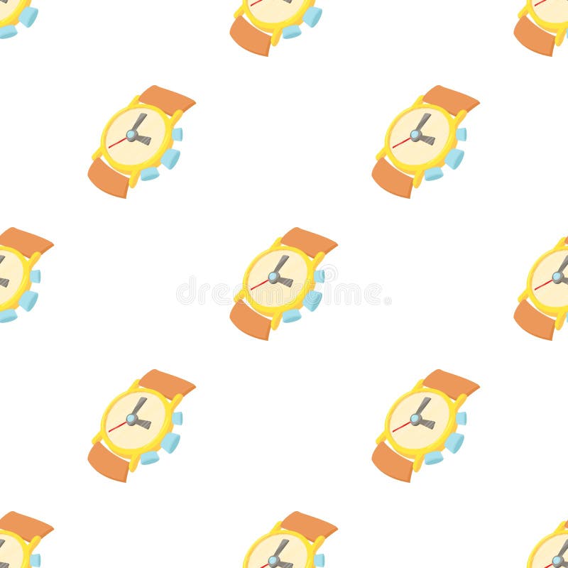 Watch Pattern Seamless Vector Stock Vector - Illustration of minute ...